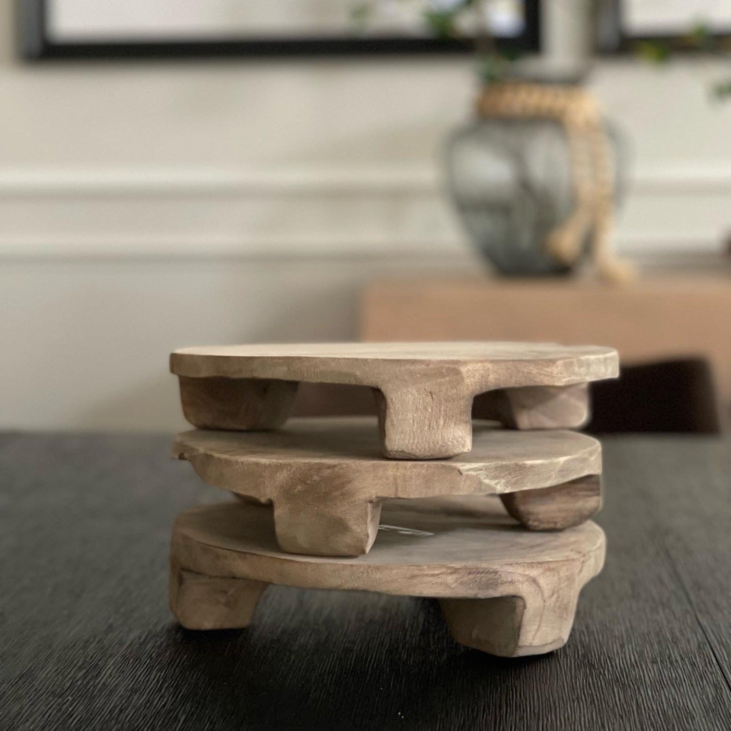 Round Footed Wood Riser – Albi